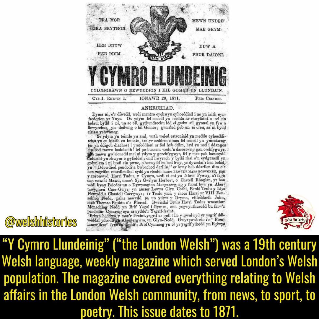 The 19th Century Welsh Language Magazine for Londoners